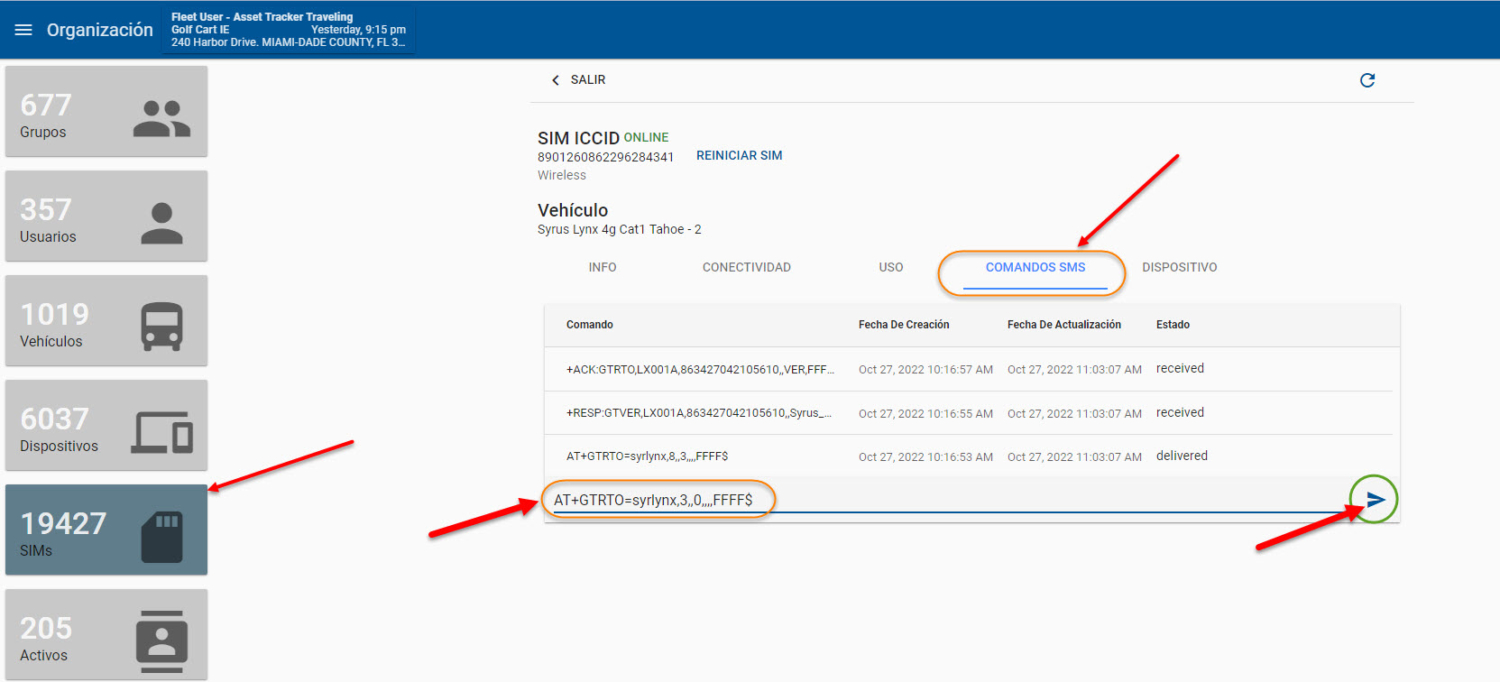 Enviando Comandos via SMS a los Syrus Lynx - DCT Support