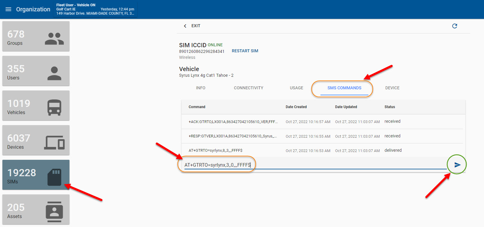 Sending Commands SMS & via Pegasus Console to Syrus Lynx - DCT Support